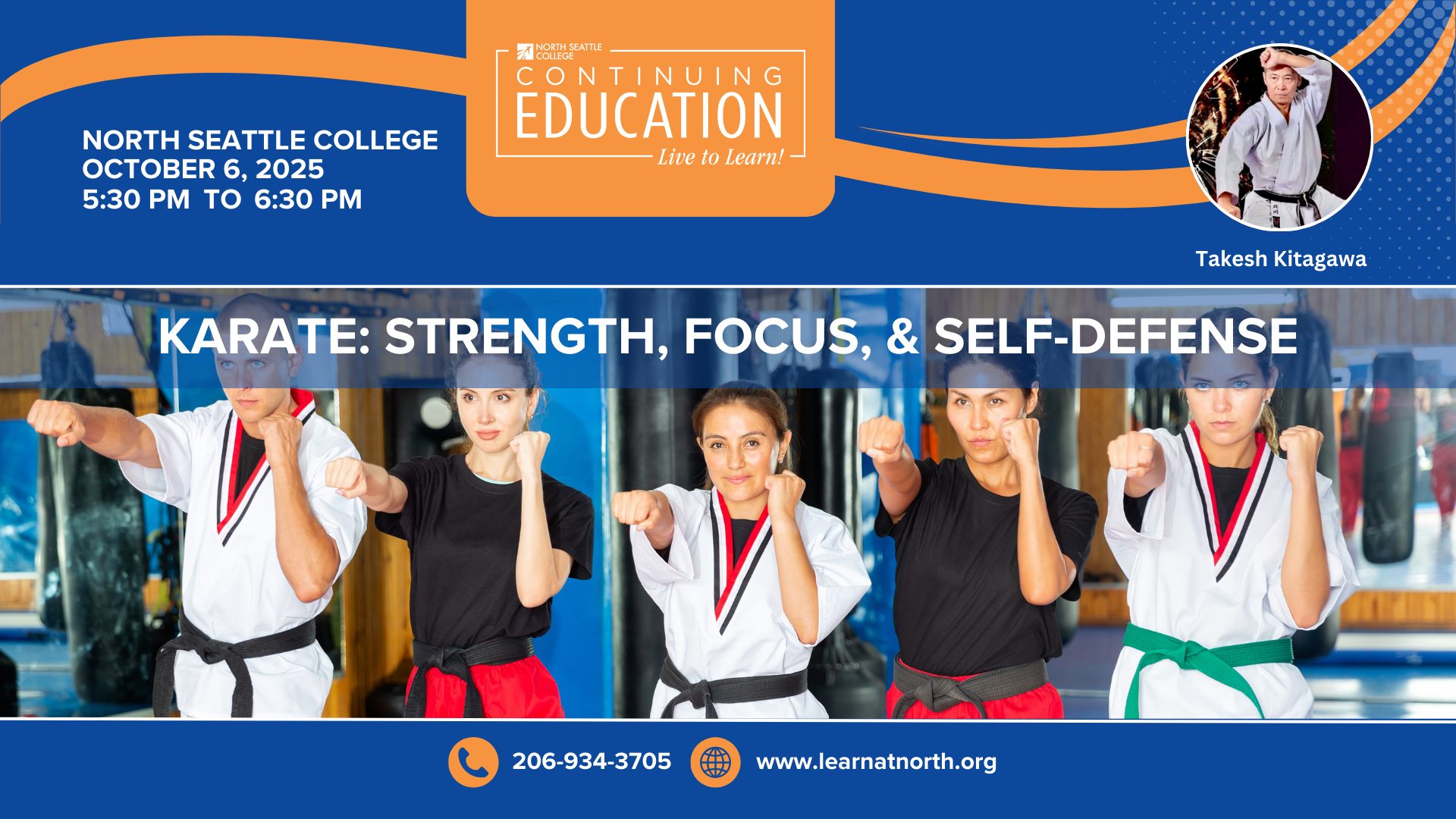 Continuing Education |Karate: Strength, Focus, & Self-Defense with Takeshi Kitagawa